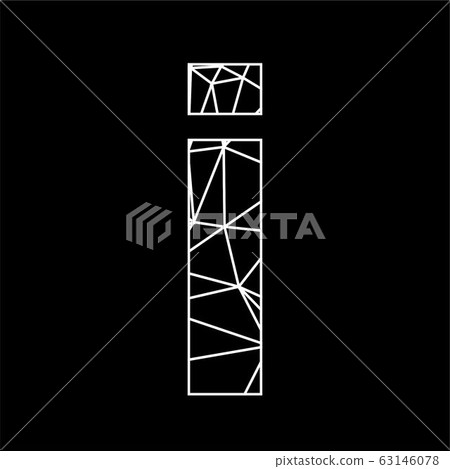 i geometric triangle blockchain font - Stock Illustration [63146078 ...