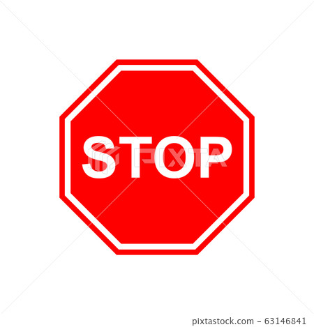 Red stop sign icon vector for graphic design,... - Stock Illustration ...