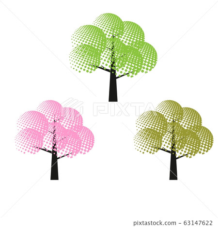 set abstract simple colorful digital network tree - Stock Illustration ...