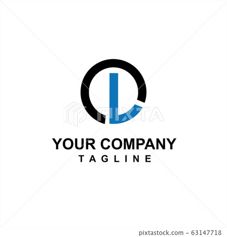 blue LC, GL initials company logo and vector icon - Stock Illustration ...