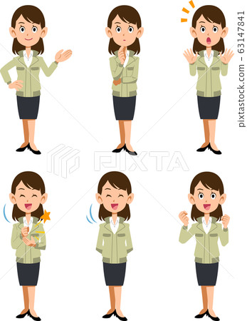 6 types of facial expressions and gestures for... - Stock Illustration ...