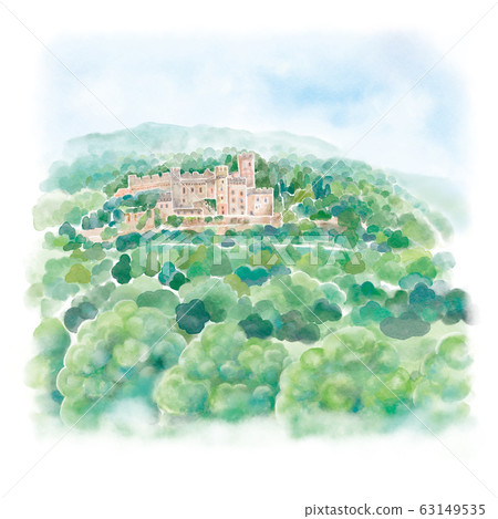 Reichenstein Castle along the Rhine - Stock Illustration [63149535] - PIXTA