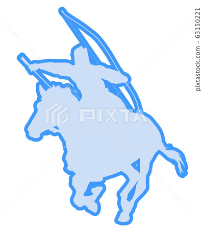 Yabusame male silhouette - Stock Illustration [63150221] - PIXTA