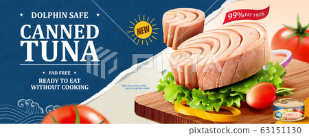 Canned tuna banner ads - Stock Illustration [63151130] - PIXTA