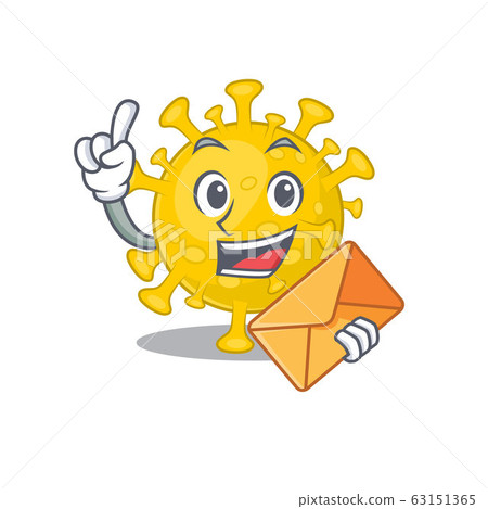 Cute face corona virus diagnosis mascot design... - Stock Illustration ...