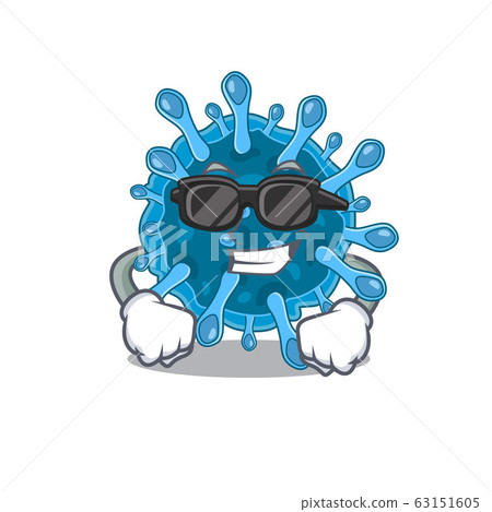 Super cool microscopic corona virus mascot... - Stock Illustration ...
