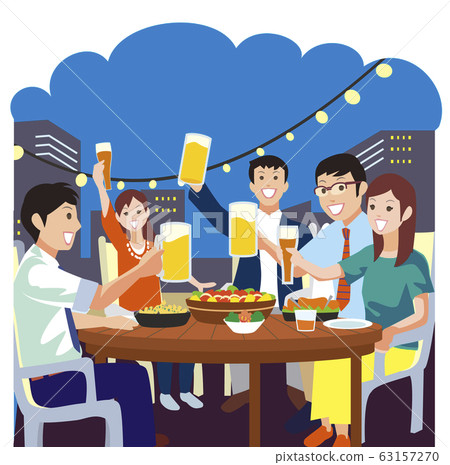 beer garden - Stock Illustration [63157270] - PIXTA