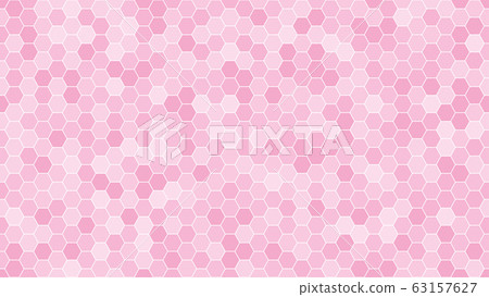 Pink hexagonal mosaic background - Stock Illustration [63157627] - PIXTA