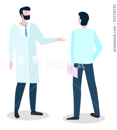 Medical Service form Doctor Discussing Vector - Stock Illustration ...