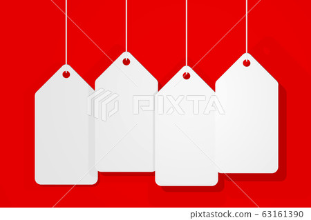 A plain white tag that can be used freely - Stock Illustration ...