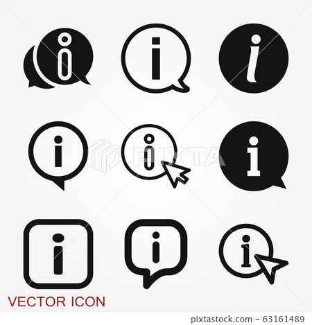 Information icon, vector symbol used for - Stock Illustration [63161489 ...