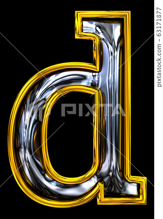 3D rendering. Lowercase Letter d. - Stock Illustration [63171877] - PIXTA