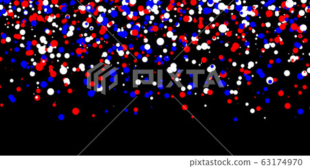 Falling color dots on dark background. Fun pattern - Stock Illustration [63174970] - PIXTA