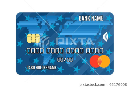 credit card master color flat style.illustration - Stock Illustration ...