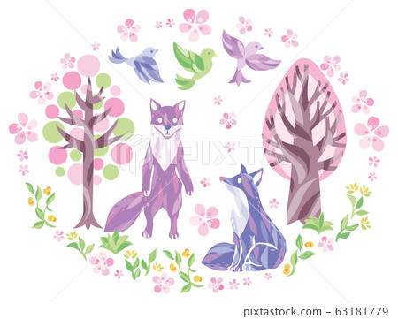 Spring animal illustration - Stock Illustration [63181779] - PIXTA