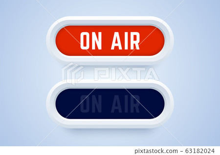 On air button, sign, label in 3d style.-插圖素材 [63182024] - PIXTA圖庫