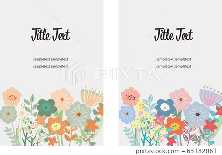 Flower background message card - Stock Illustration [63182061] - PIXTA