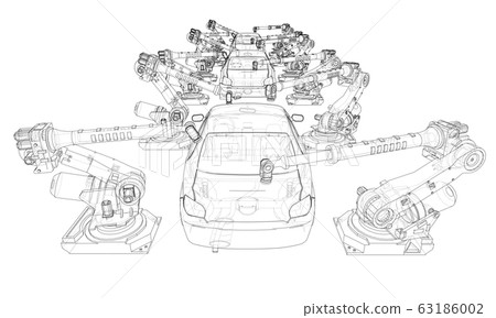 Assembly of motor vehicle. Vector - Stock Illustration [63186002] - PIXTA