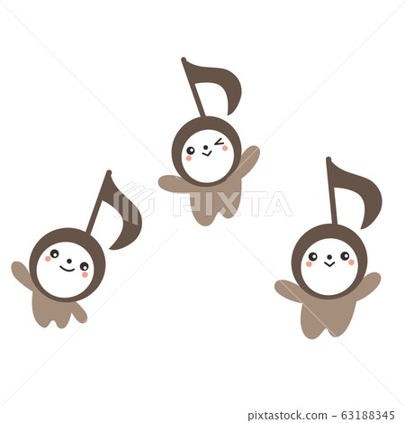A cute musical note character that can be used... - Stock Illustration ...