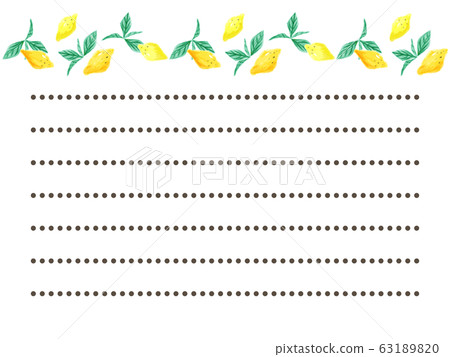 Watercolor lemon letter paper refreshing - Stock Illustration [63189820 ...