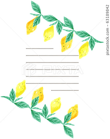 Watercolor lemon letter paper refreshing - Stock Illustration [63189842 ...