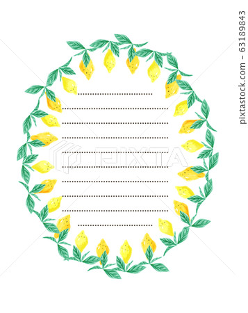 Watercolor lemon letter paper refreshing - Stock Illustration [63189843 ...