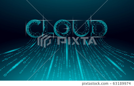 Cloud lettering 3D glowing geometric... - Stock Illustration [63189974 ...
