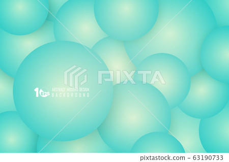 Abstract gradient green yellow bubble 3D... - Stock Illustration ...