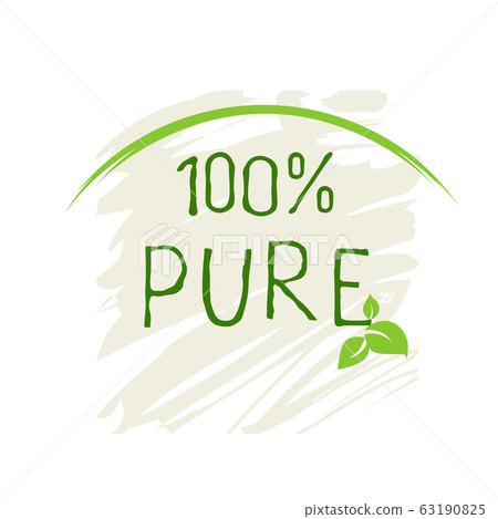 100 Pure label and high quality product badges.... - Stock Illustration ...