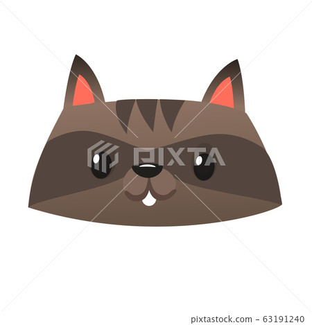 Funny cartoon laughing raccoon - Stock Illustration [63191240] - PIXTA