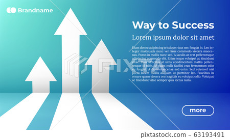 Way to Success - Web Template. Business Arrow... - Stock Illustration ...