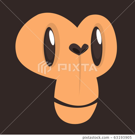 Cartoon monkey face avatar. - Stock Illustration [63193905] - PIXTA