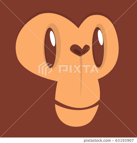 Cartoon monkey face avatar. - Stock Illustration [63193907] - PIXTA