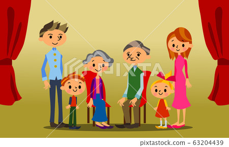 Family photo without line - Stock Illustration [63204439] - PIXTA