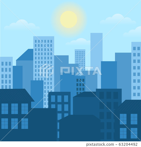 Day time city landscape. - Stock Illustration [63204492] - PIXTA