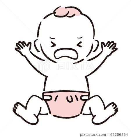 Crying Baby Line Drawing