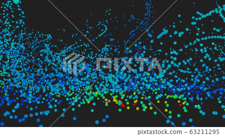 Abstract particles floating form - Stock Illustration [63211295] - PIXTA