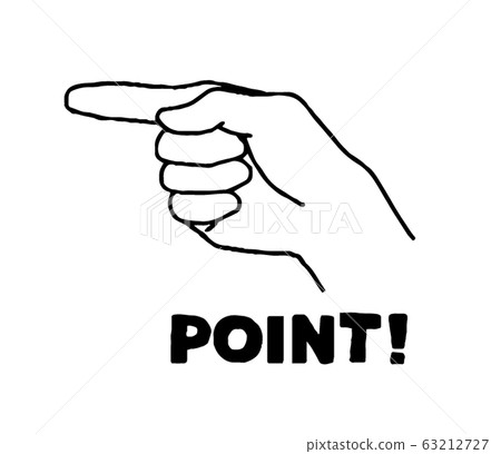 With hand letter pointing left (simple) - Stock Illustration [63212727 ...