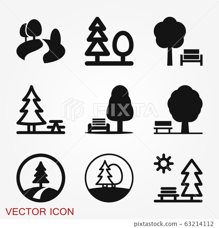 Park vector icon isolated on background.... - Stock Illustration ...