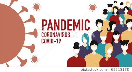 Pandemic sign Coronavirus vector. Covid-19, people - Stock Illustration ...