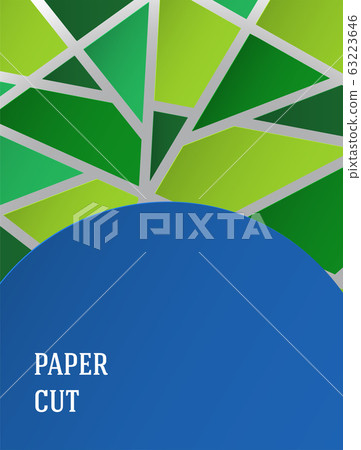 Abstract background in paper style. Poster with - Stock Illustration ...