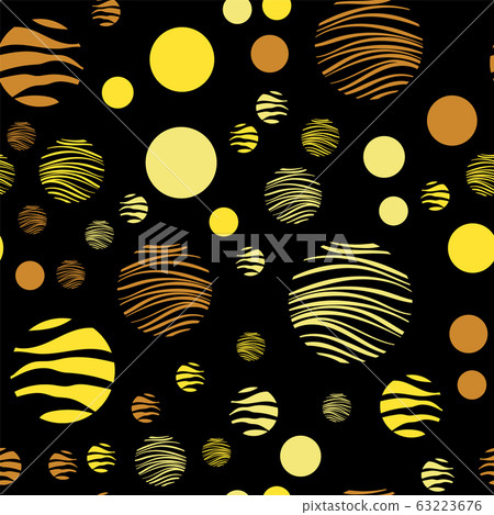 Seamless pattern. Golden circle geometry in modern - Stock Illustration ...