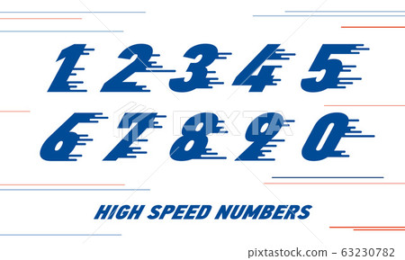 speed Sport numbers set logo design template. - Stock Illustration ...
