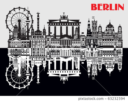 Vector Berlin Skyline-插圖素材 [63232394] - PIXTA圖庫