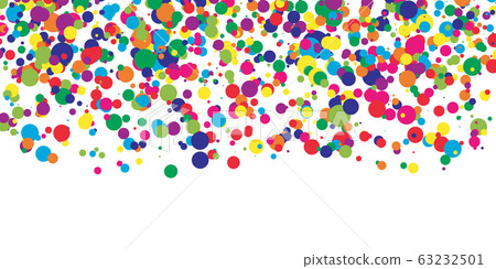 Falling color dots. Fun background. Vector. - Stock Illustration [63232501] - PIXTA