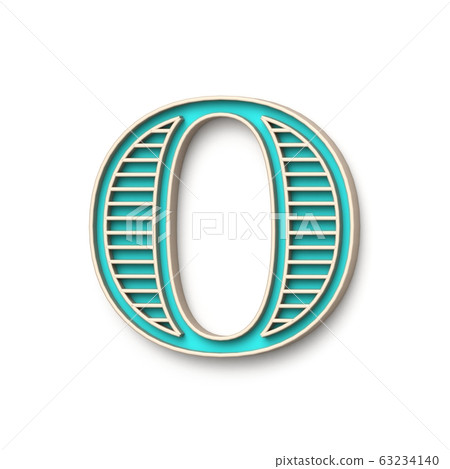 Classic old fashioned font Letter O 3D - Stock Illustration [63234140 ...