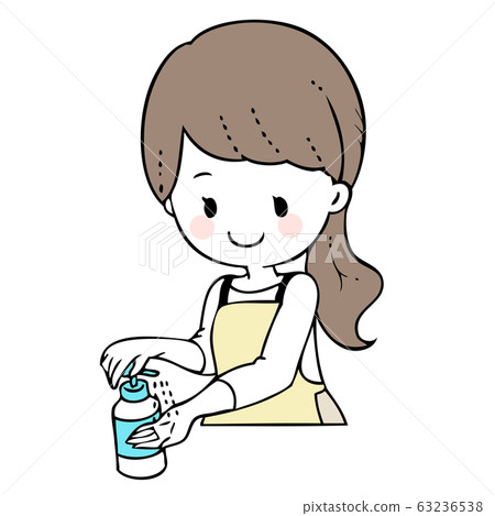 Woman to be sanitized - Stock Illustration [63236538] - PIXTA