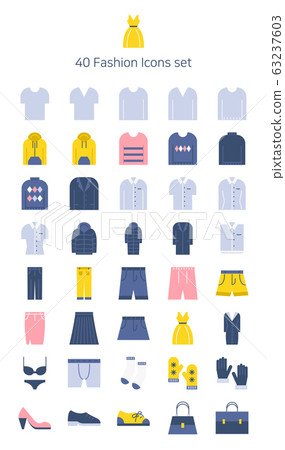 Flat Icon Set-Fashion - Stock Illustration [63237603] - PIXTA