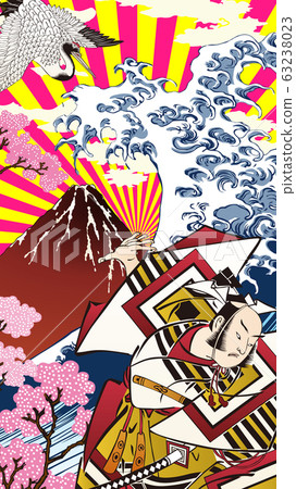 Japanese style collage # 52 - Stock Illustration [63238023] - PIXTA