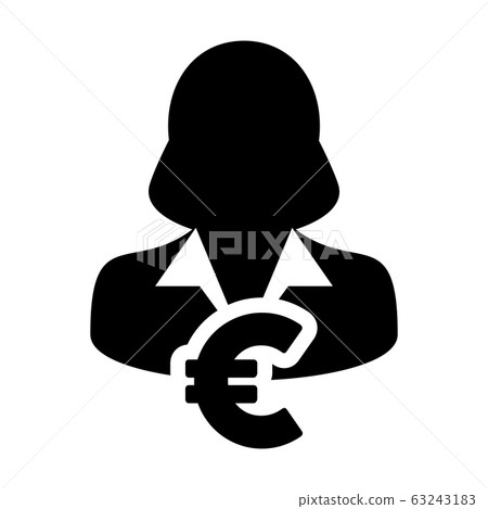 Cash icon vector female user person profile avatar - Stock Illustration ...